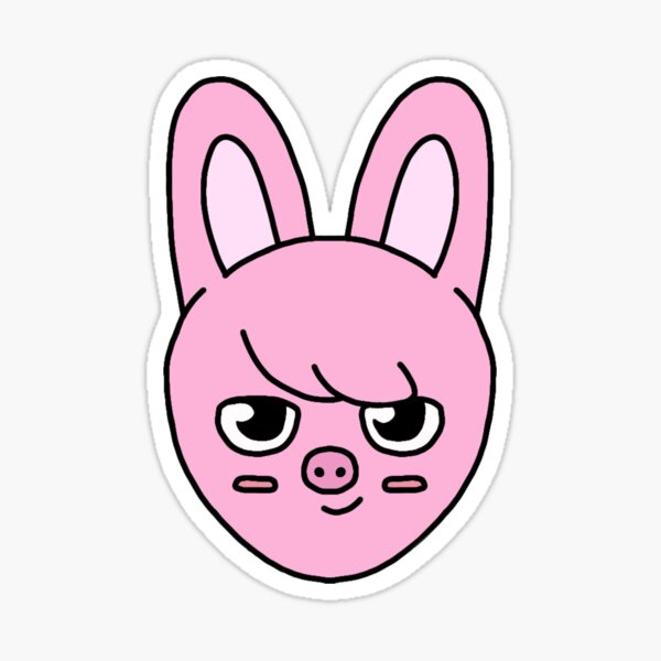 "Stray Kids - Skzoo Dwaekki Head [COLORED OUTLINE]" Sticker for Sale by ...