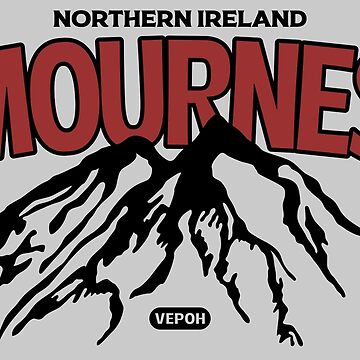 "Mourne Mountains Northern Ireland Newcastle Gift (Black Version ...