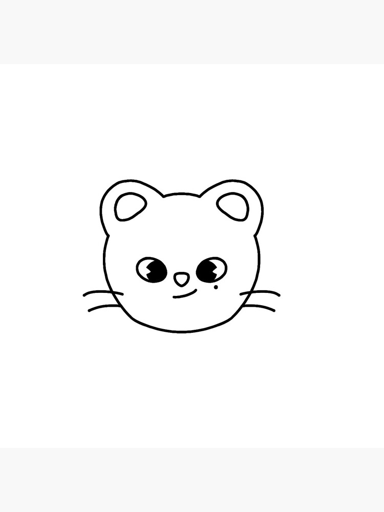 "Stray Kids - Skzoo Jiniret Head [BLACK OUTLINE]" Poster for Sale by ...