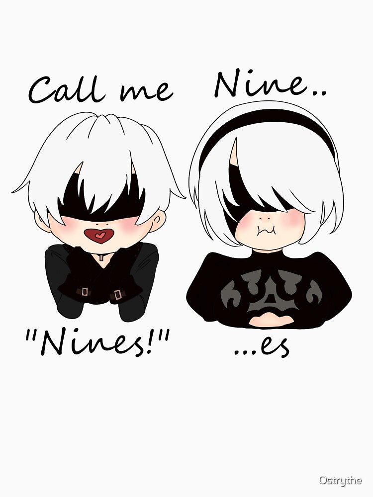 ""Call Me Nines!" 2B and 9S Chibi - NieR Automata" T-shirt by Ostrythe ...