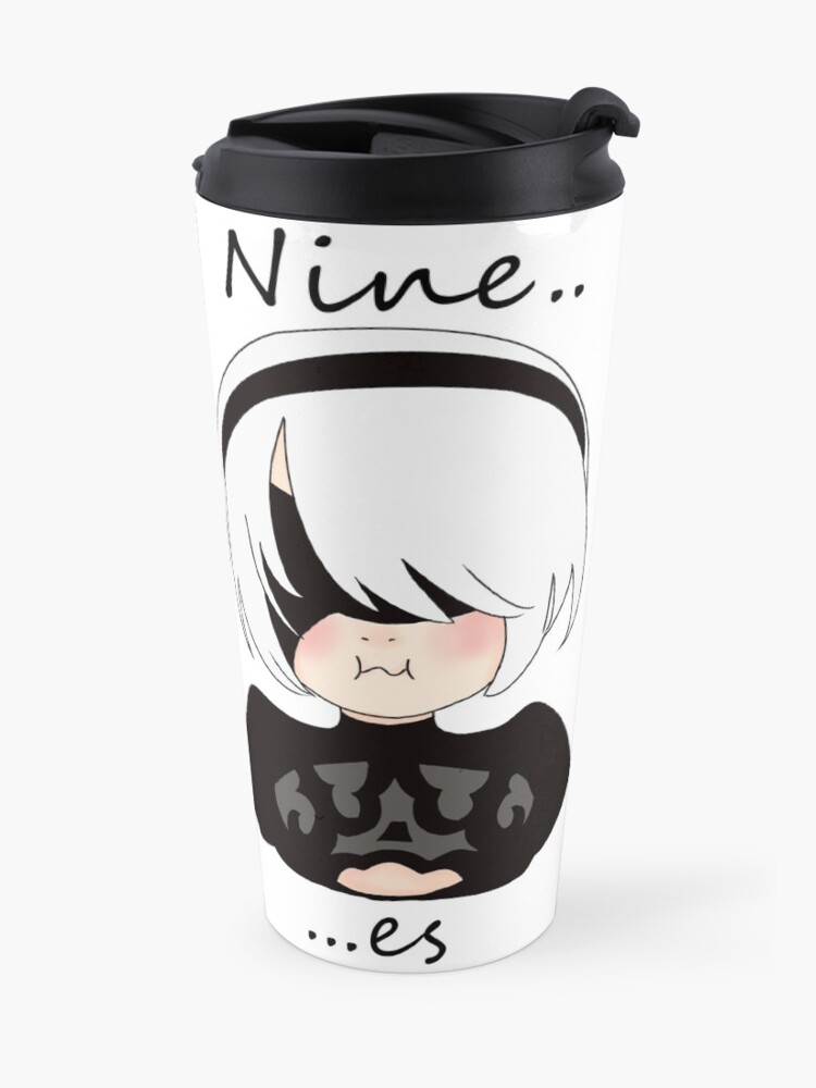 ""Call Me Nines!" 2B and 9S Chibi - NieR Automata" Travel Coffee Mug ...