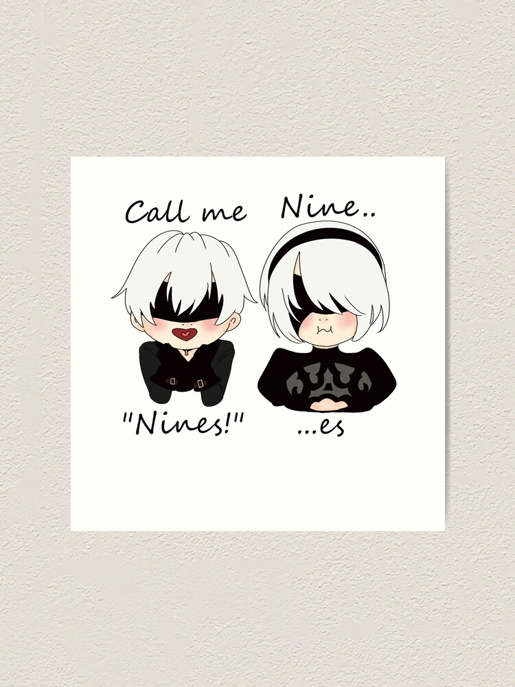 ""Call Me Nines!" 2B and 9S Chibi - NieR Automata" Art Print for Sale ...