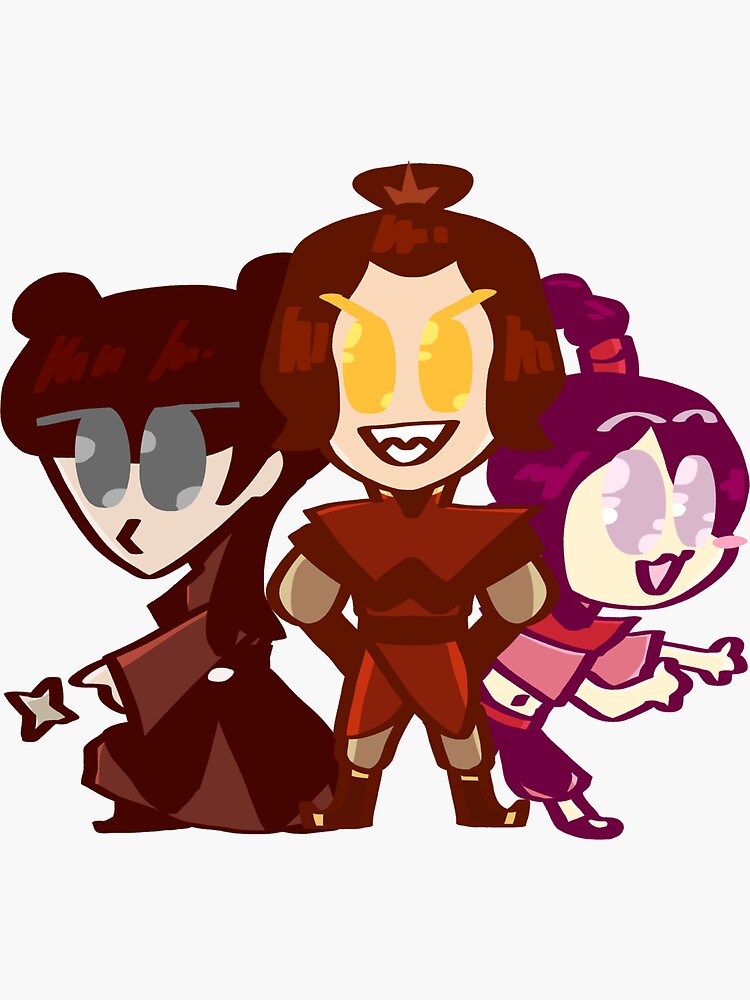 "Chibi Mai, Azula and Ty Lee" Sticker for Sale by Kris Ogunniyi | Redbubble
