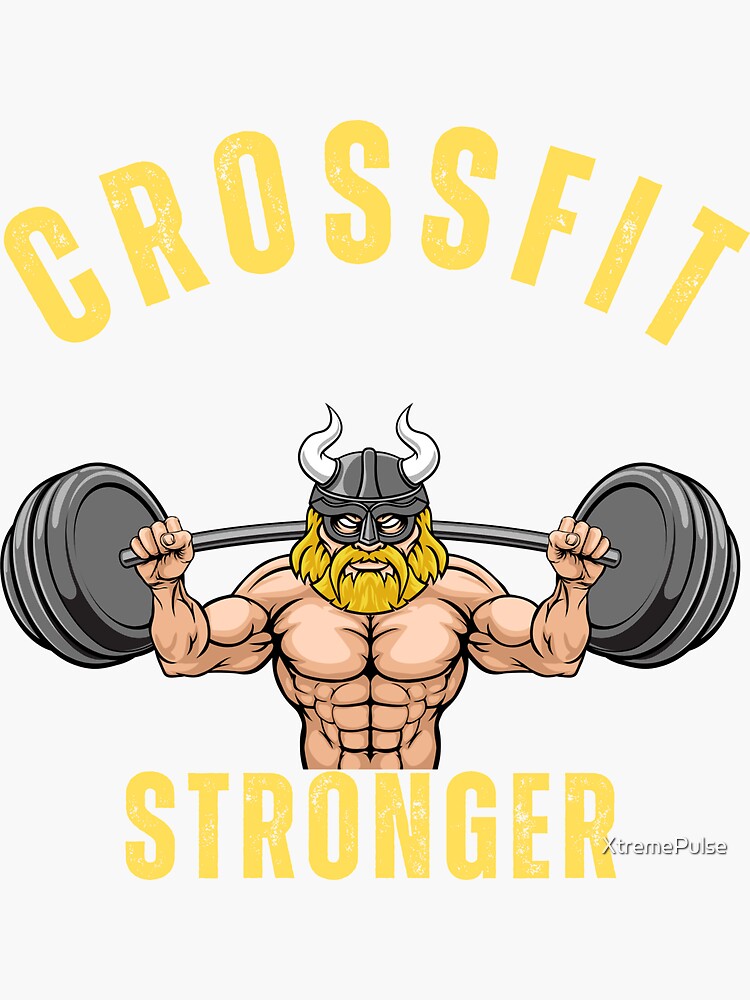 "Viking Strength: Embracing CrossFit Power" Sticker by XtremePulse ...