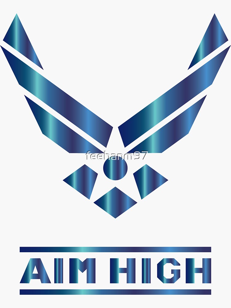 "Aim High (Always With Honor Edition)" Sticker by feehanm97 | Redbubble