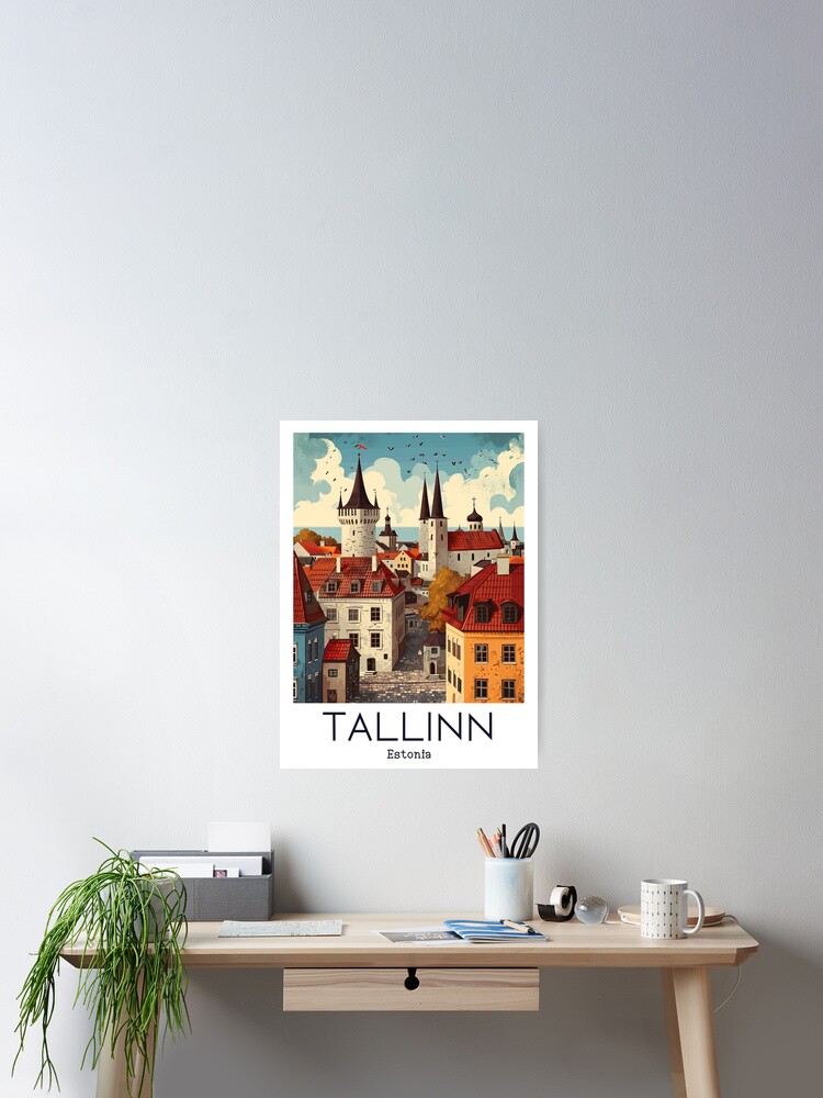 "A Vintage Travel Illustration of Tallinn - Estonia " Poster for Sale ...