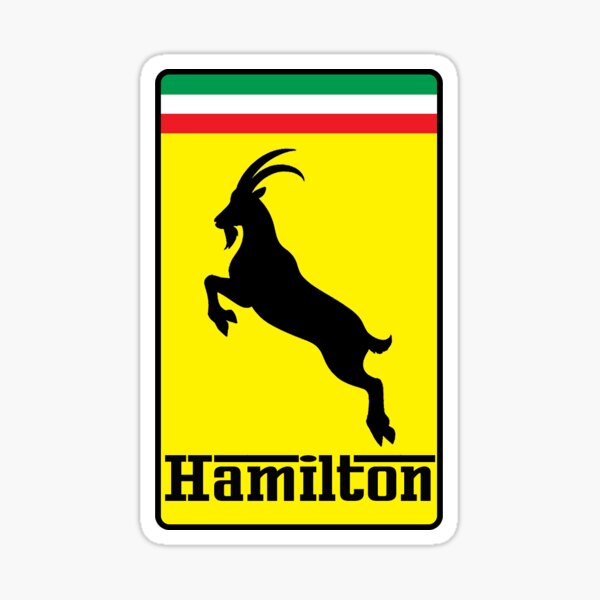 "Lewis "the goat" Hamilton" Sticker for Sale by pcontasti | Redbubble