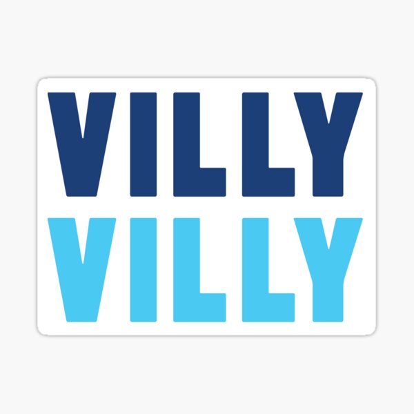 "Villy Villy!" Sticker for Sale by sheilam5972 | Redbubble