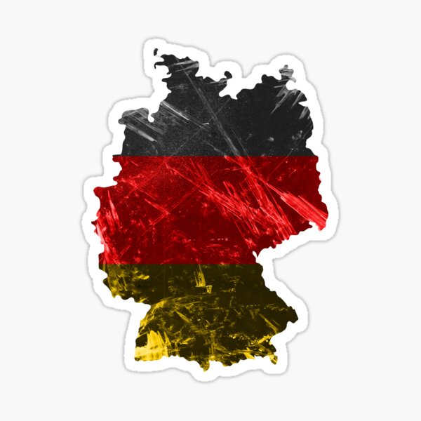 "map of Germany in the colors of the German flag" Sticker for Sale by ...