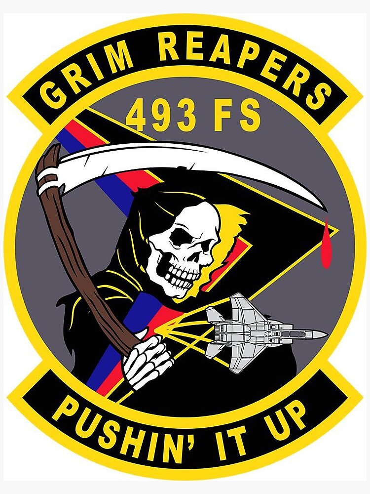 "USAF 493rd Fighter Squadron (493rd FS) "The Grim Reapers" " Sticker ...