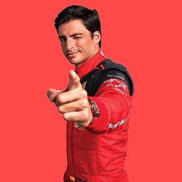 Pegatina for Sale con la obra «Carlos Sainz guiñando un ojo y señalando ...