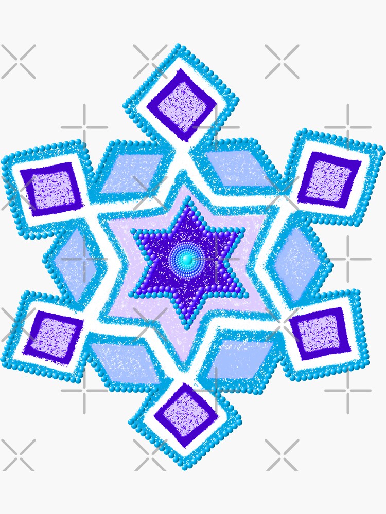 "Rangoli/Dot kolam/muggu/sikku kolam/Vilva Thalam" Sticker for Sale by ...