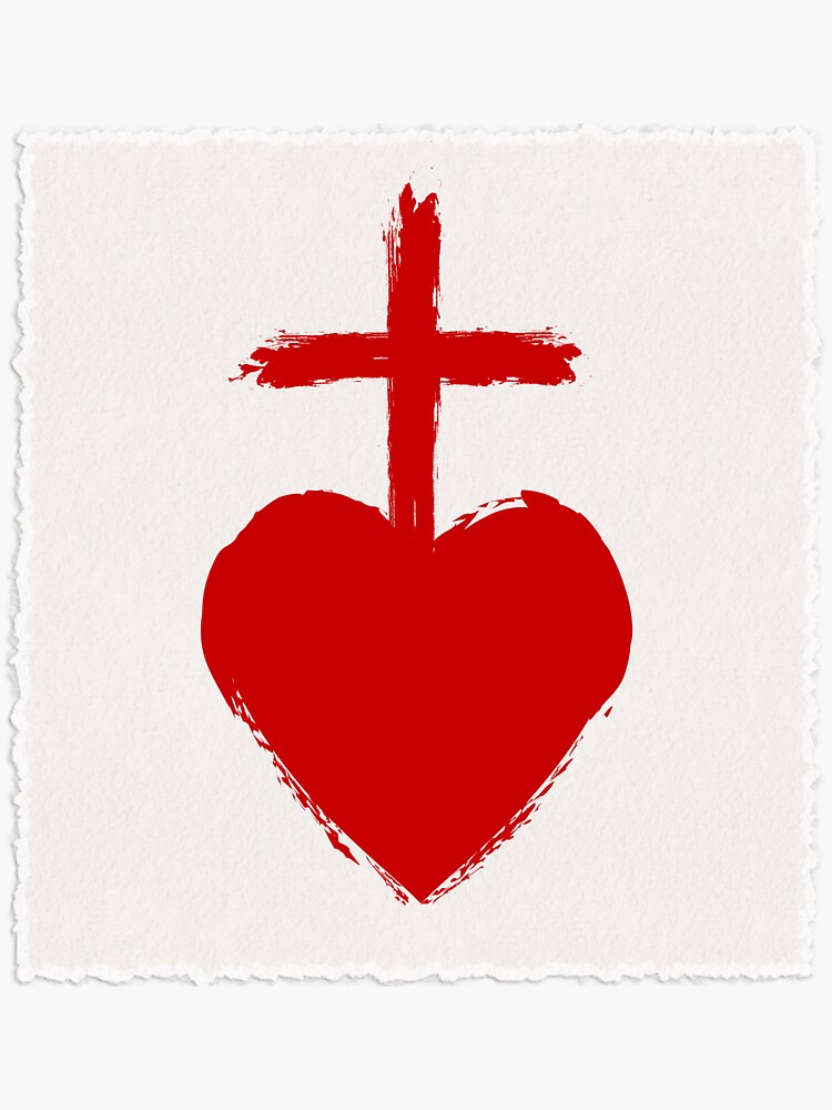 "Sacred Heart Vendee Badge old war patch style" Sticker for Sale by ...