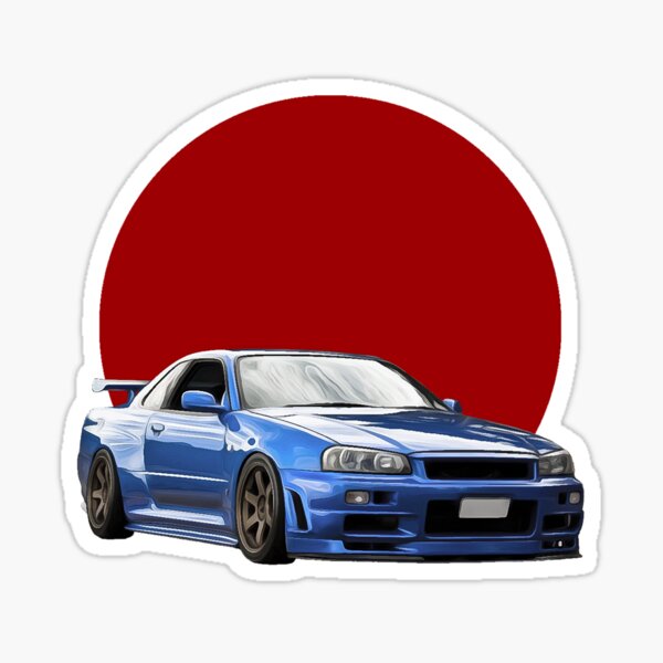 "Nissan Skyline R34 JDM" Sticker for Sale by RCStoreUy | Redbubble