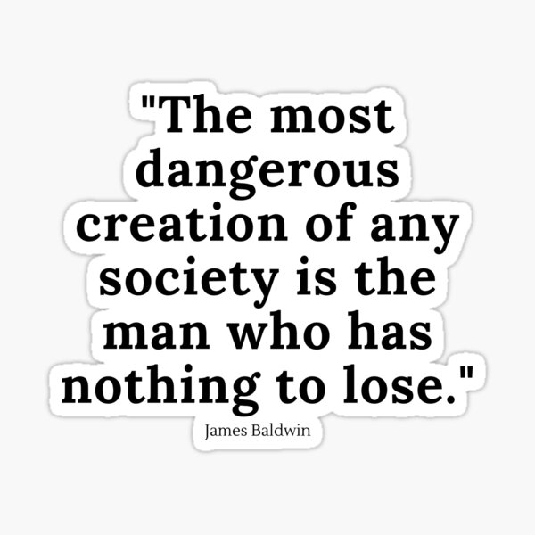 "James Baldwin: the power of the unbound quotes" Sticker for Sale by ...