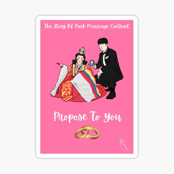 "The Story Of Park Marriage Contract Propose Day Special" Sticker for ...