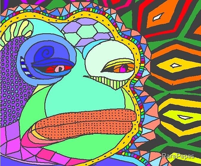 "*RARE* PSYCHEDELIC PEPE" by RarePepes | Redbubble