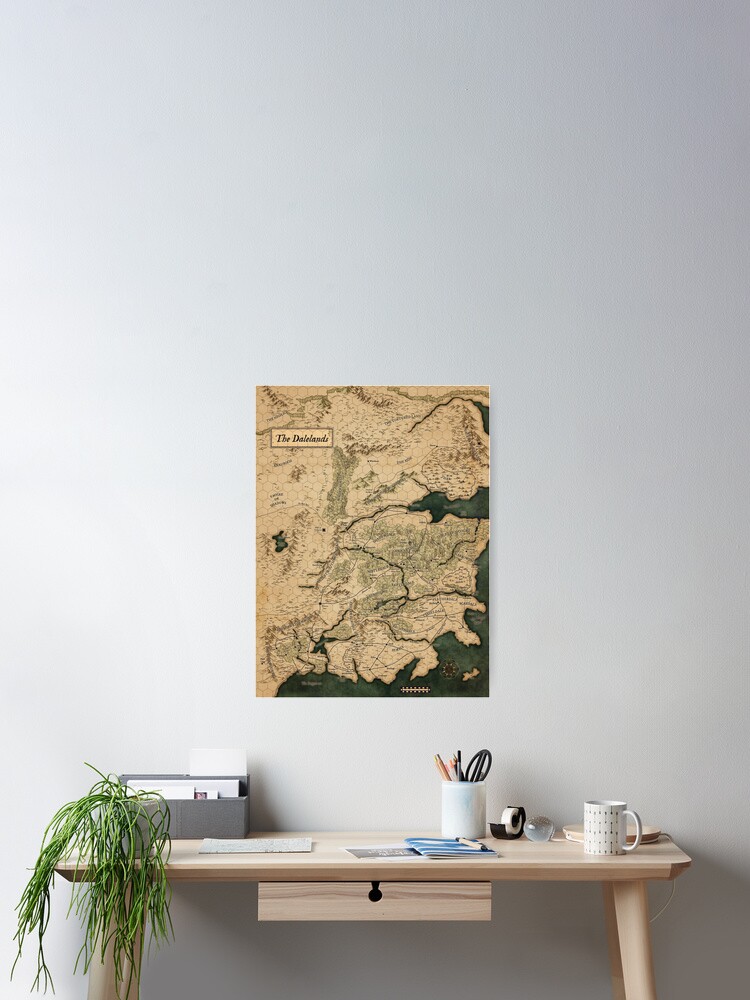 "Map of the Dalelands in the Forgotten Realms" Poster for Sale by ...