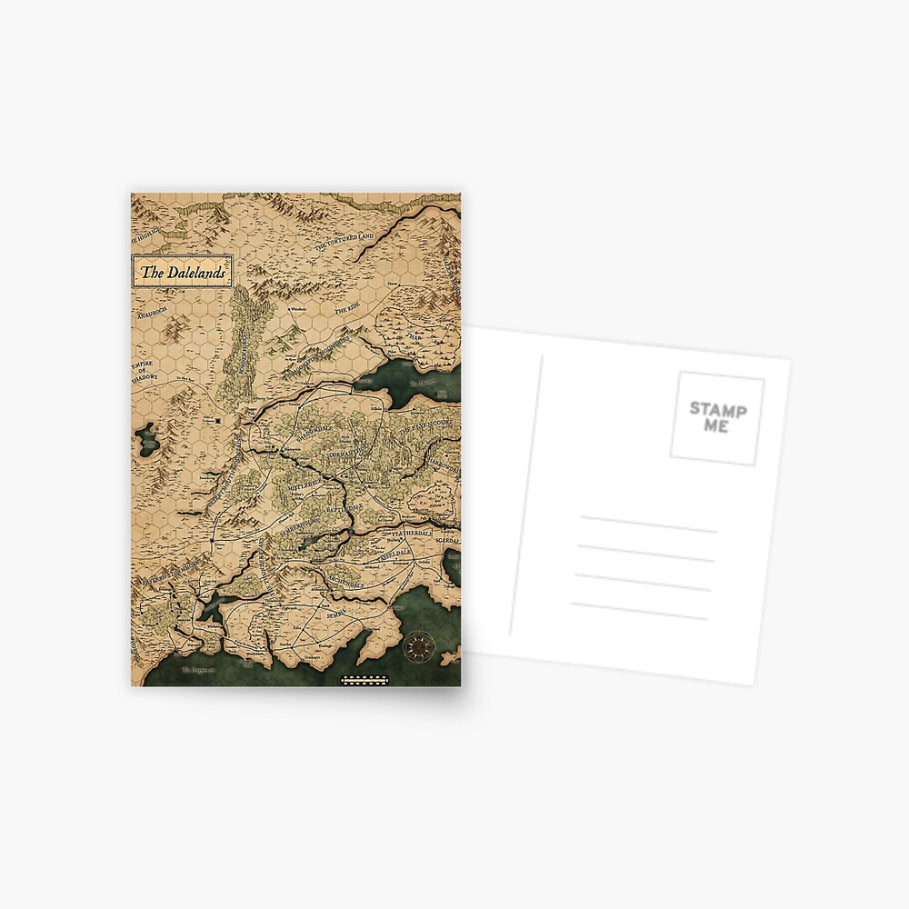"Map of the Dalelands in the Forgotten Realms" Poster for Sale by ...