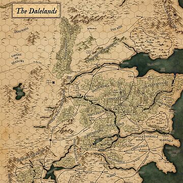 "Map of the Dalelands in the Forgotten Realms" Poster for Sale by ...