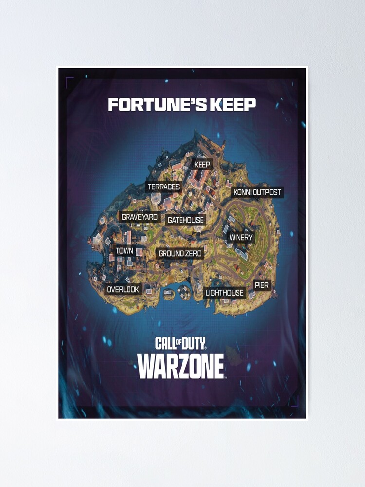 "Fortune's Keep Map, Fortune's Keep New Map" Poster for Sale by ...