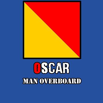 "Oscar nautical flags meaning man overboard" Sticker for Sale by ...