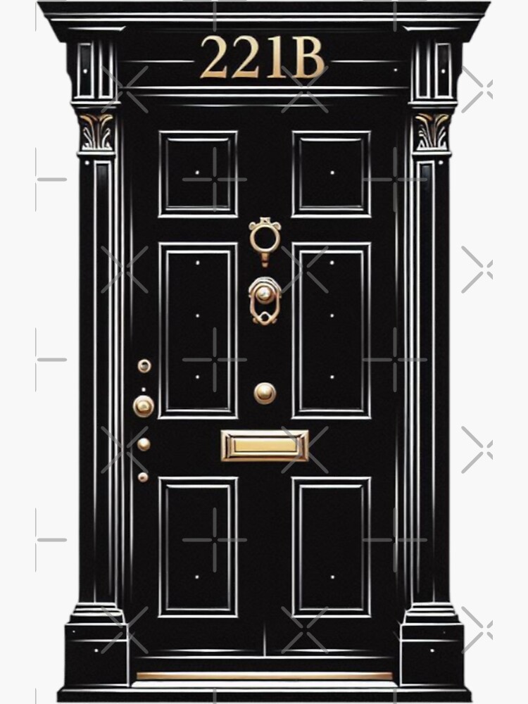 "221B Baker Street Door" Sticker for Sale by greggfriedrice | Redbubble
