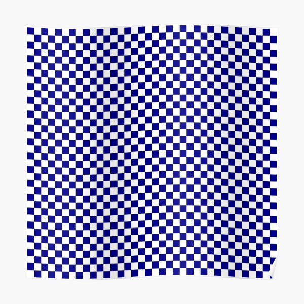 "Large Australian Flag Blue and White Check Checkerboard" Poster by ...