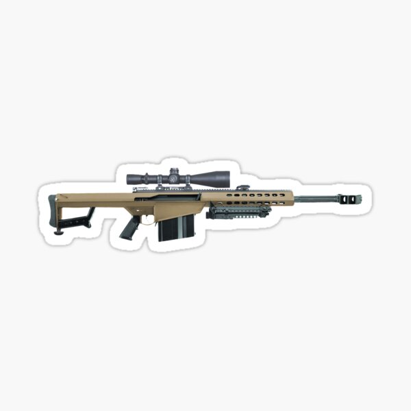 "Barrett M82A1 CQ .50 BMG" Sticker for Sale by John Campbell | Redbubble