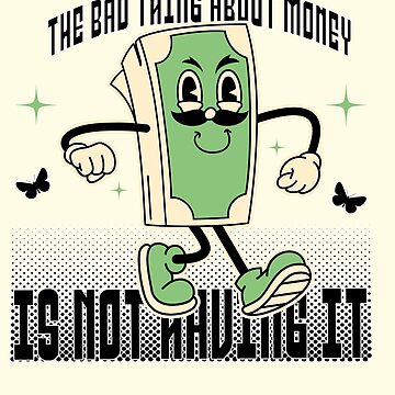 "funny cash - retro Cartoon" Sticker for Sale by ImaginePrintCo | Redbubble
