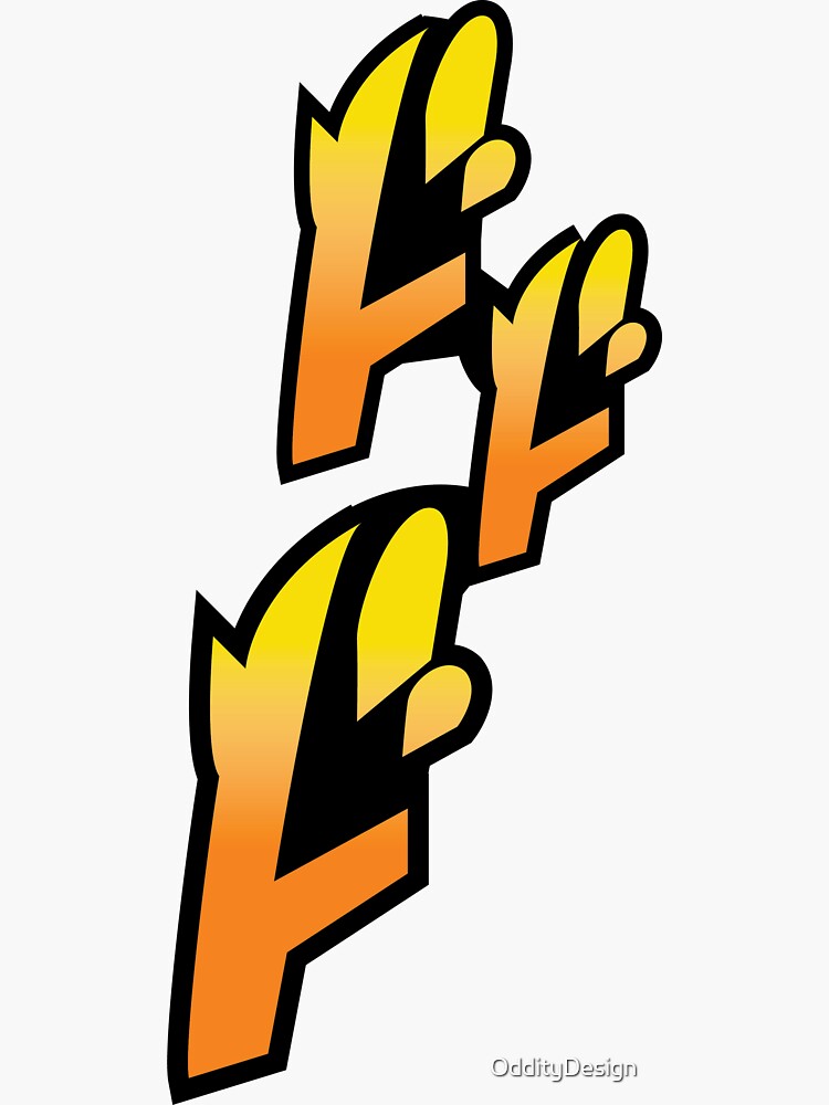 "Ora Ora" Sticker for Sale by OddityDesign | Redbubble