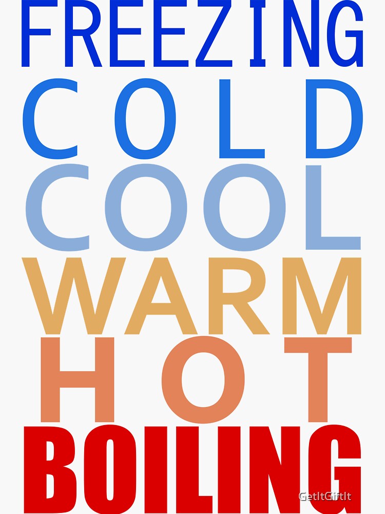 "Temperatures scale Freezing Boiling" Sticker for Sale by GetItGiftIt ...