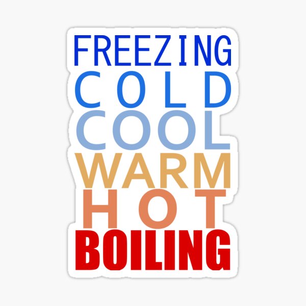 "Temperatures scale Freezing Boiling" Sticker for Sale by GetItGiftIt ...