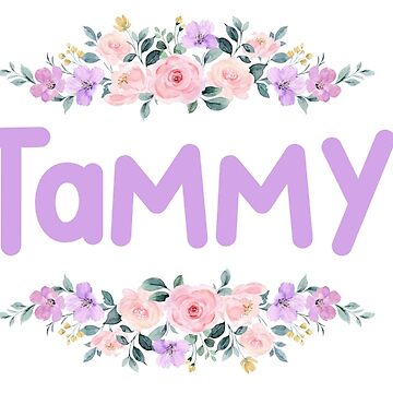 "Purple Flower Tammy Name Label " Sticker for Sale by NormadWorld ...