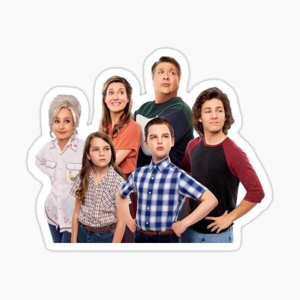 "Young Sheldon family" Sticker for Sale by artworksbykevin | Redbubble