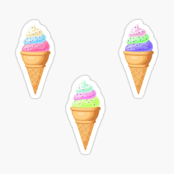 "Ice Cream Cone" Sticker for Sale by mandy-2527 | Redbubble