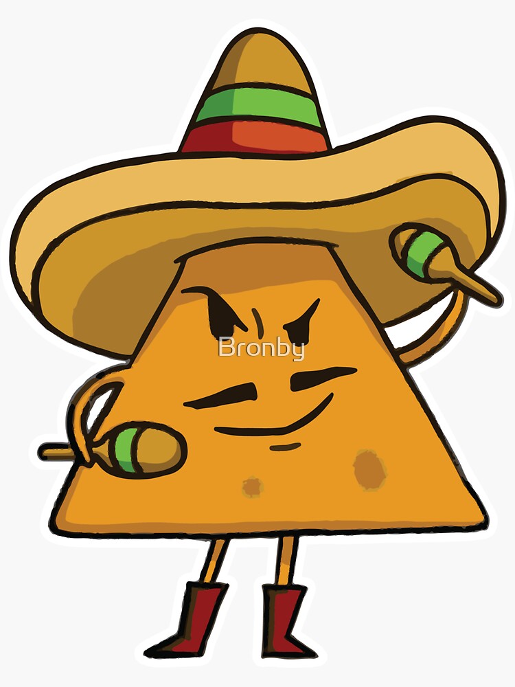 "Cinco De Mayo Funny Cute Mexican Nacho Sombrero" Sticker for Sale by ...