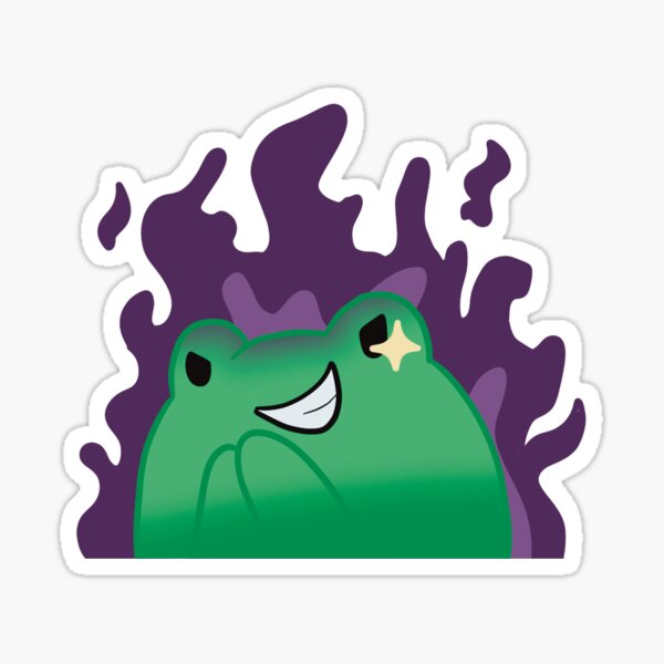 "EVIL SCHEMING FROG || Cute frog emote || Emoji || Sticker || Adorable ...