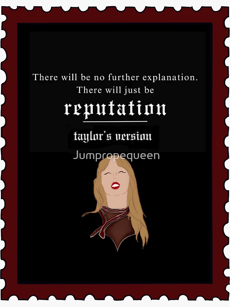 "Reputation Taylors version taylor swift" Sticker for Sale by ...