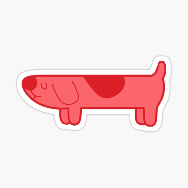 "Bluey Inspired Long Dog (Red) Sticker" Sticker for Sale by JimmyShaw86 ...
