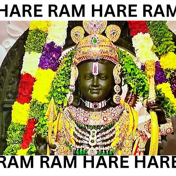 "HARE RAMA HARE RAM. INSPIRED BY SHRI RAM IDOL AYODHA" Sticker for Sale ...