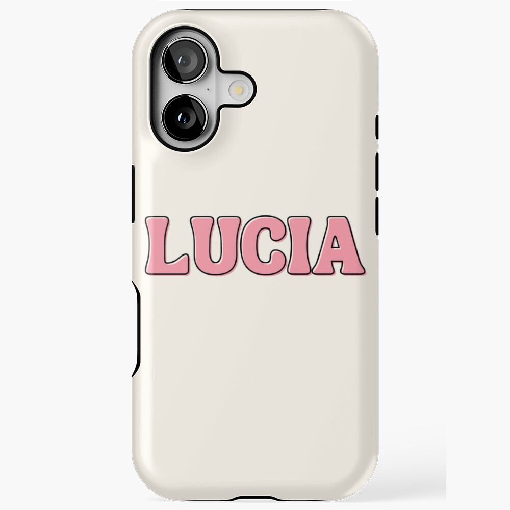 "Lucia name sticker" Sticker for Sale by vodmac | Redbubble