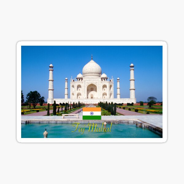 "Beautiful! Taj Mahal India - Professional Photo" Sticker by ...