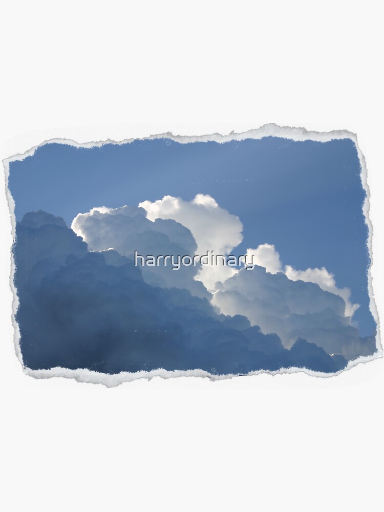 "Tear paper blue sky" Sticker for Sale by harryordinary | Redbubble