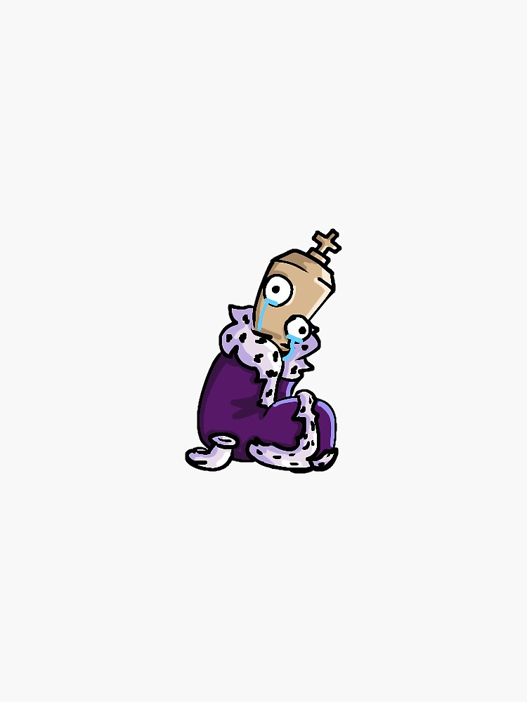 "Sad Kinger" Sticker for Sale by Ominus-Potato | Redbubble