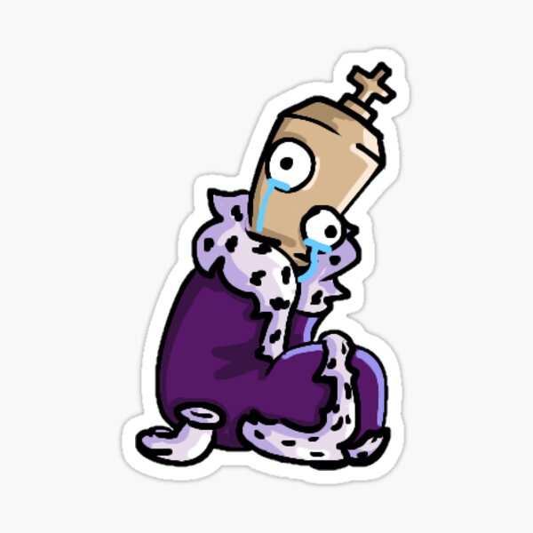 "Sad Kinger" Sticker for Sale by Ominus-Potato | Redbubble