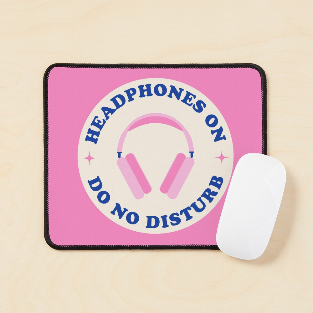 "Headphones On Do Not Disturb Sticker - Blue and Pink" Sticker for Sale ...