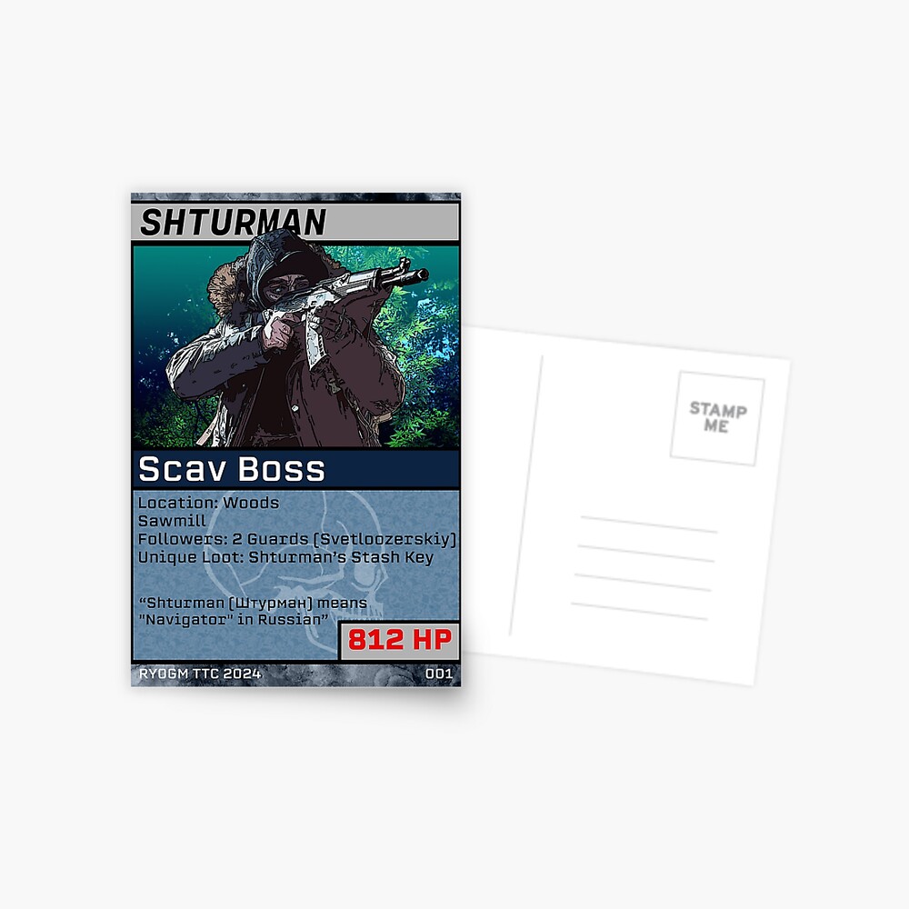 "Shturman Tarkov Trading Card 001" Sticker for Sale by ryogm | Redbubble