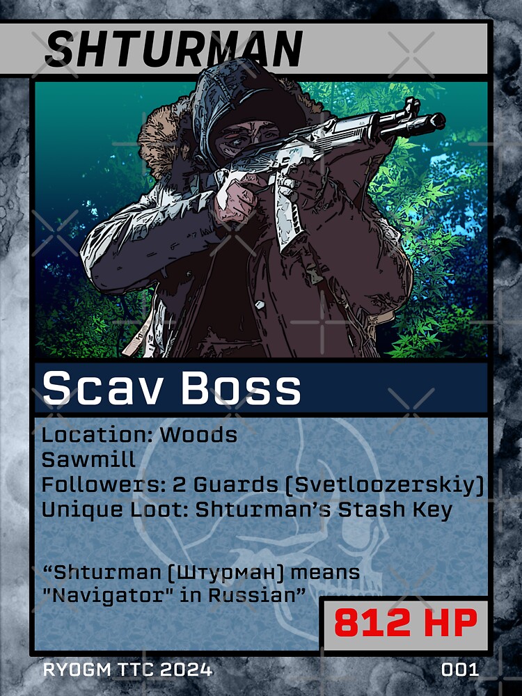 "Shturman Tarkov Trading Card 001" Sticker for Sale by ryogm | Redbubble
