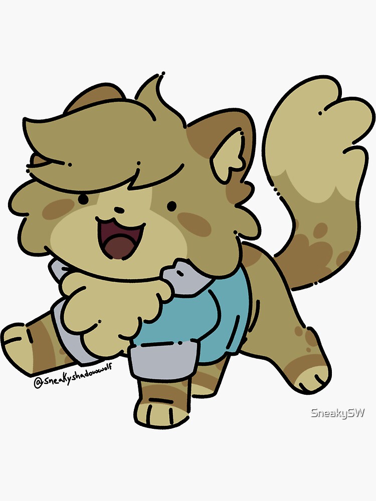 "Aphmau My Street Garroth Cat" Sticker for Sale by SneakySW | Redbubble